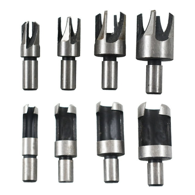 EPOTOOR 8Pcs Drill Bit Set Wood Plug Hole Cutter Dowel Maker Cutting ...