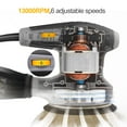 Jellas 5-Inch Random Orbital Sander with 18-Piece Sandpaper Set, 13000 ...