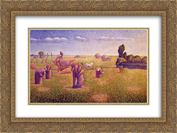 Charles Angrand 2x Matted 24x18 Gold Ornate Framed Art Print 'The ...