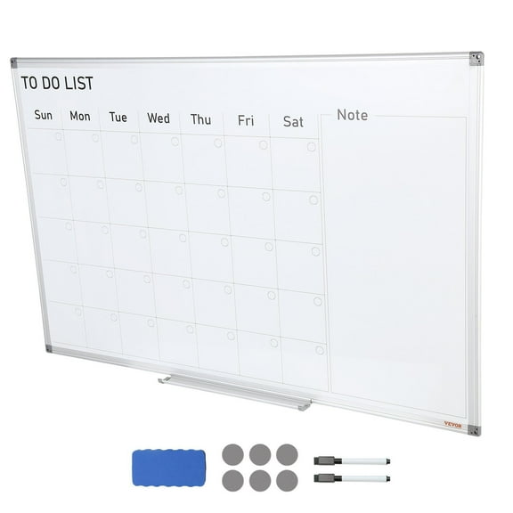 Elevon 36" x 24" Wall-Mounted Glass Whiteboard, Magnetic Dry Erase ...