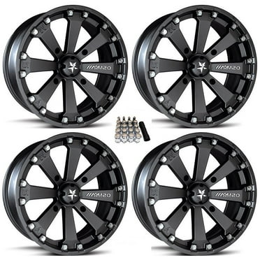 MSA M12 Diesel ATV Wheels/Rims Black 14" Honda Foreman Rancher SRA ...