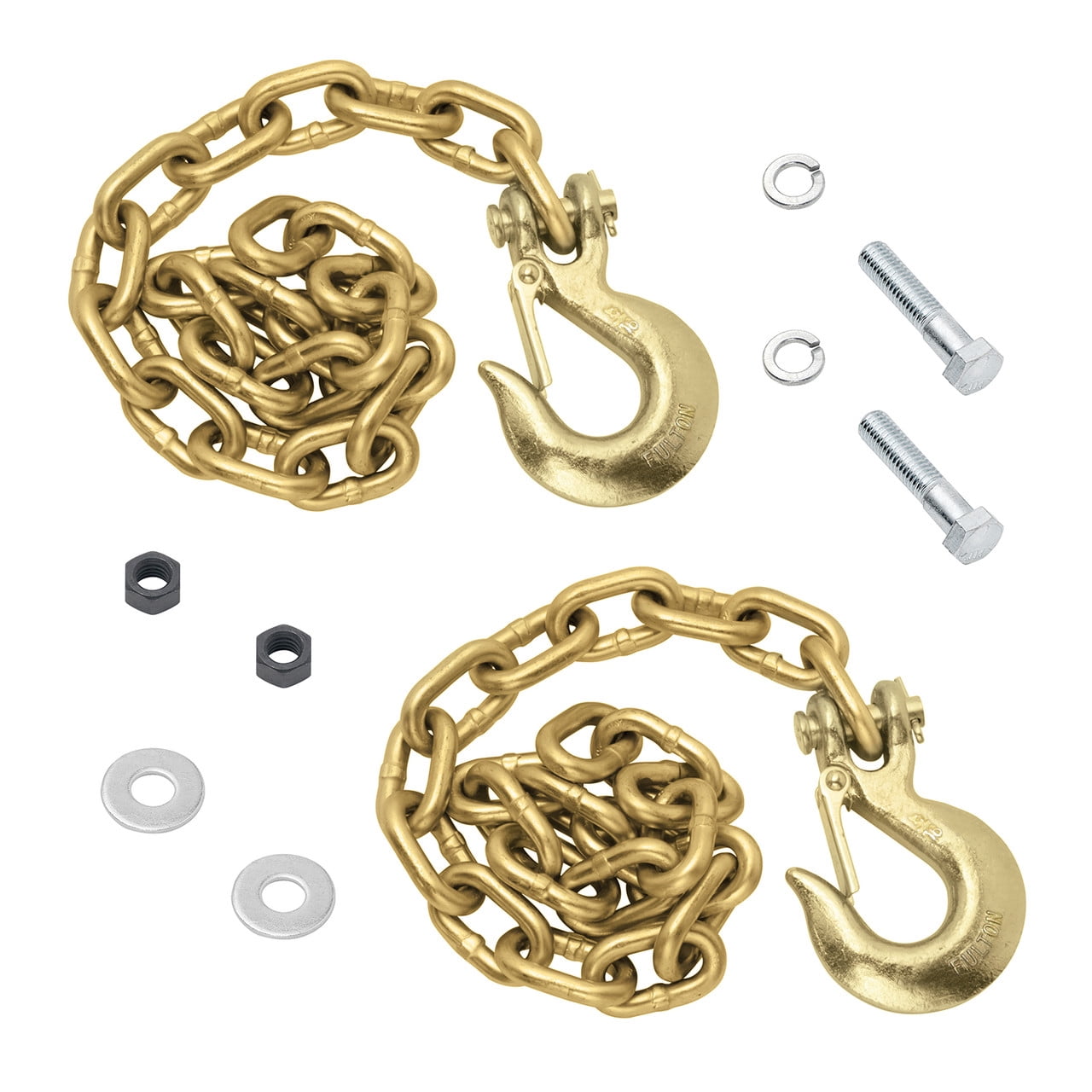 Fulton 49150 Trailer Hitch Safety Chain with Mounting Hardware, Yellow ...
