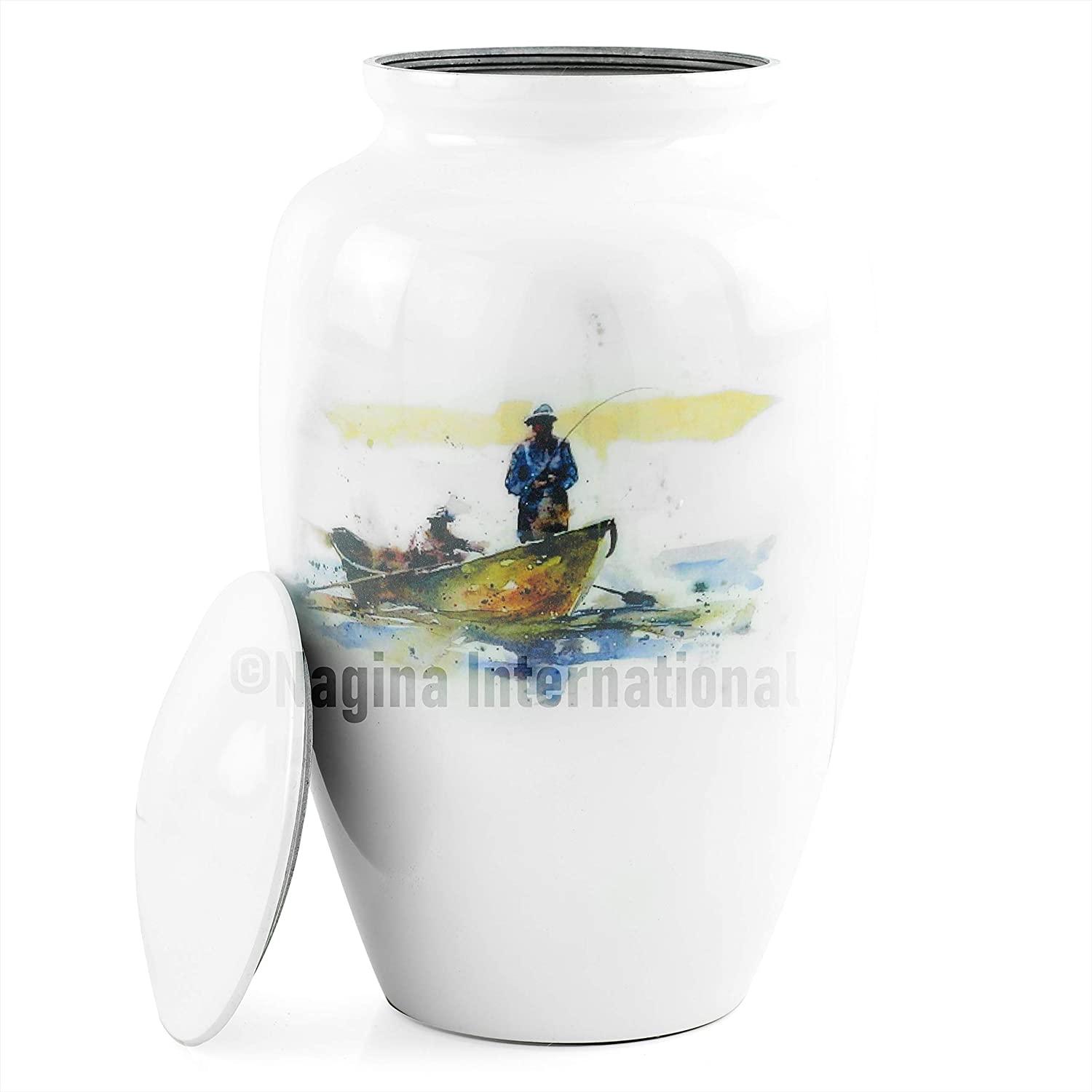 10" Aluminum Metal Cremation Urn for Cremated Human Ash Remains Storage ...