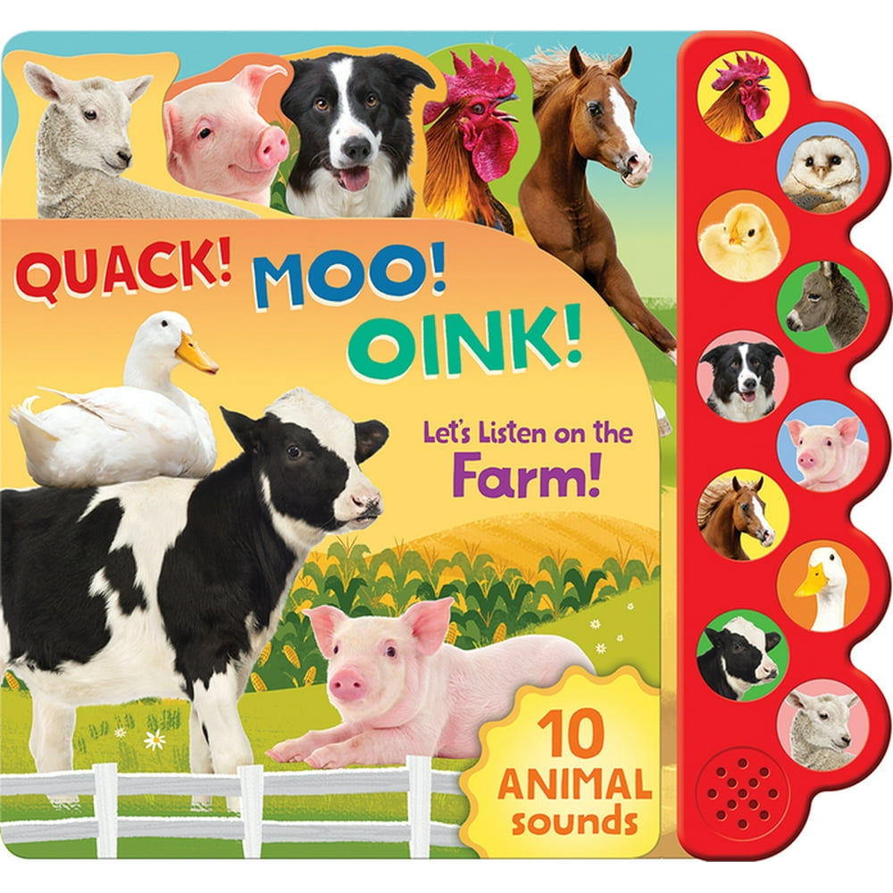 Quack! Moo! Oink! : Let's Listen on the Farm! (Board book) - Walmart ...