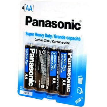 Panasonic AA Batteries, Carbon Zinc, Super Heavy Duty, 4 Pack - Walmart.com