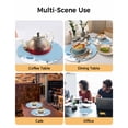 13 Inch Round Placemats Set of 6, Light Blue Snowman Christmas Non Slip ...
