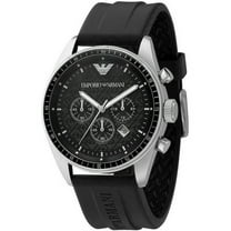 Emporio Armani Men's Classic Chronograph Stainless Steel Black Dial ...