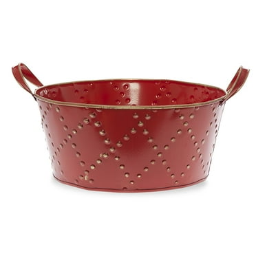 Oblong Hammered Metal Container Medium 10in - Walmart.com