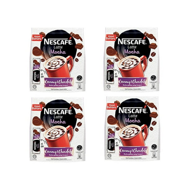 4 Packs 3 in 1 MOCHA Coffee Latte - Instant Coffee Packets - Single ...