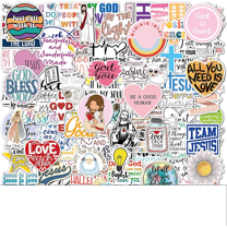 100pcs Jesus Christian & Motivational Stickers, Waterproof Vinyl Decals ...