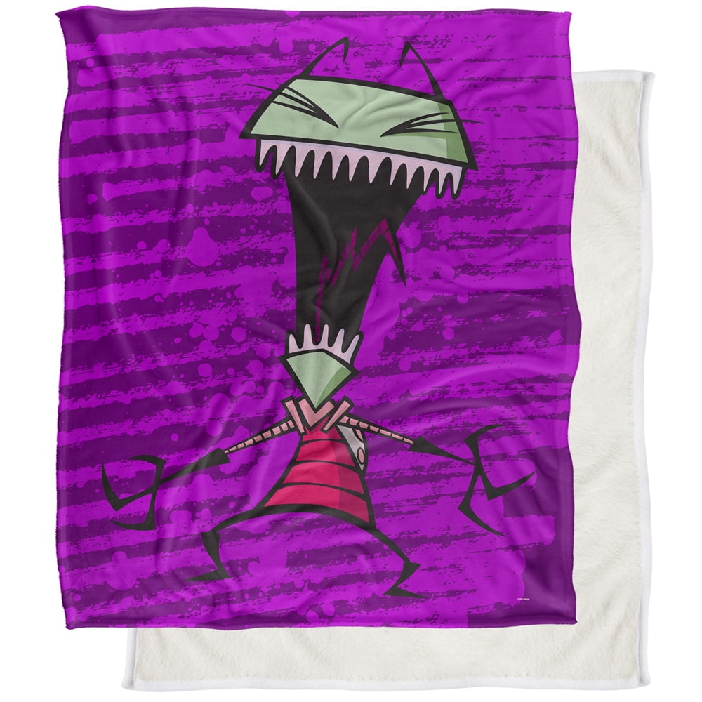 Invader Zim Blanket, 50"x60" Invader Zim Scream Silky Touch Sherpa Back ...