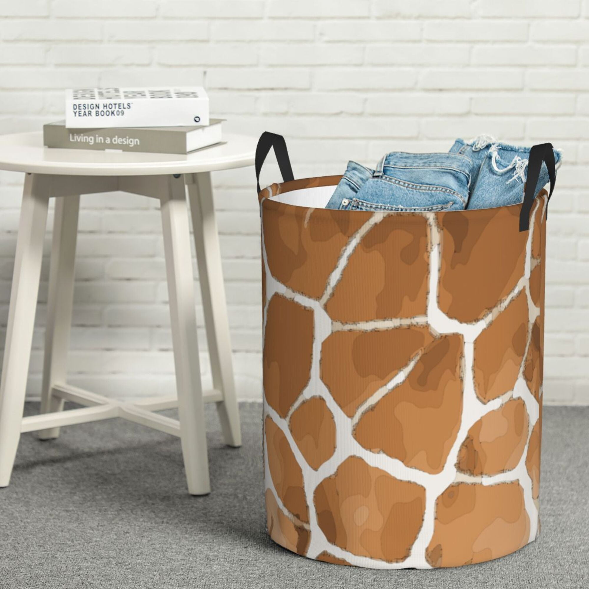YFYANG Waterproof Laundry Hamper, Giraffe Texture Pattern Laundry ...