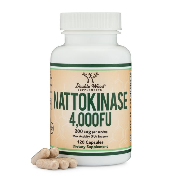 Nattokinase Supplement 4,000 FU Servings, 120 Capsules (Derived from ...