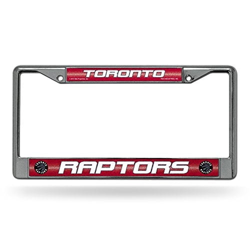 NBA Toronto Raptors Bling Chrome License Plate Frame with Glitter ...