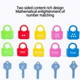 ABS Unlock Key Toys Kids Learning Locks Toy with Keys 123 Dots Numbers ...