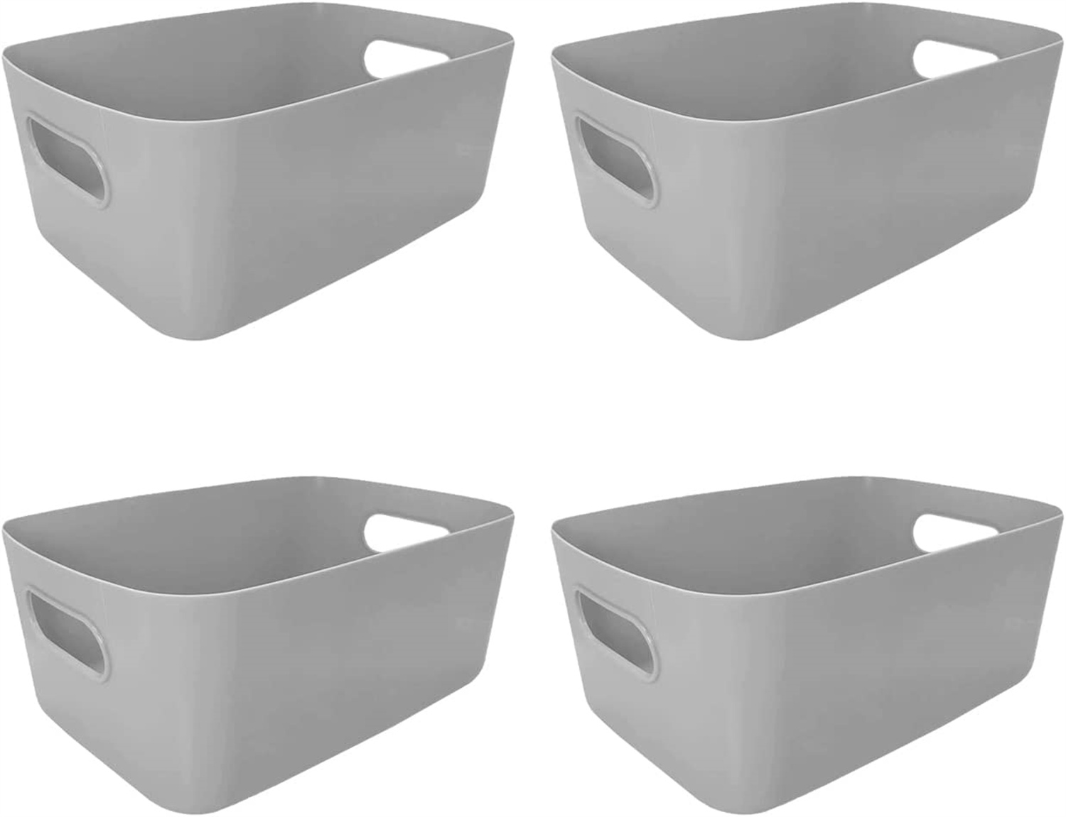 Casewin Plastic Storage Baskets 4 Pack, Small Pantry Baskets for ...