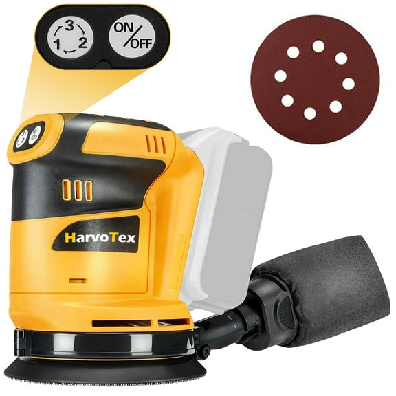 DEWALT DCW210B 20 W, 20 V, 5 in Cordless Random Orbital Power Sander ...