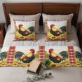 Bed Runner for King Size Bed, Vintage Rooster 3 Pcs Bedding Runner Set ...