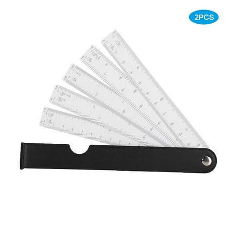 Fan Scale Ruler 's Scale 2Pcs Drafting Fan Scale Ruler Plastic Foldable ...