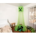 Minecraft Green Creeper Kids Bed Canopy, Game-inspired Bedroom ...