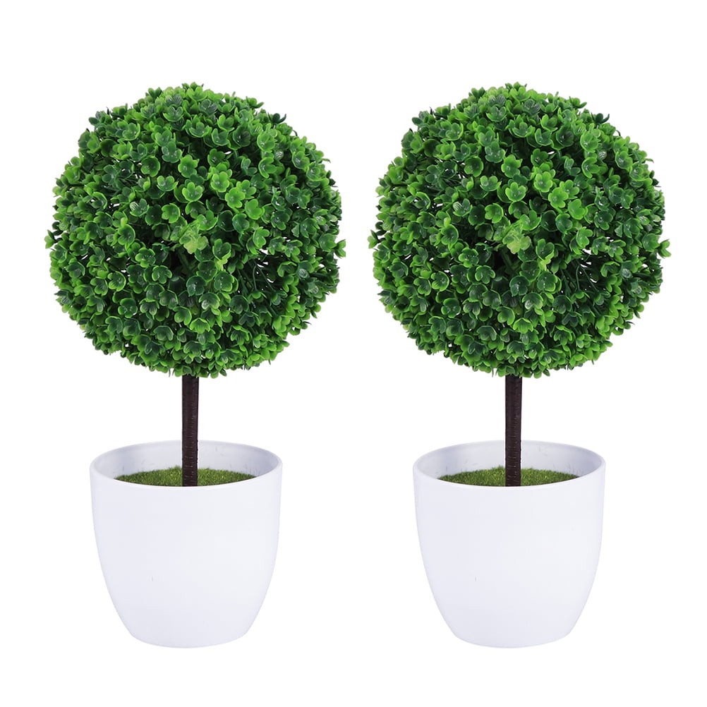 Artificial Topiary Boxwood Tree Plant Plants Potted Bonsai Fake ...