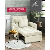 Litbird Convertible Chair Sleeper Bed, Futon Chair Turns Into Bed, Sofa ...