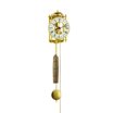 Hermle 25" Gold and White Skeleton Pendulum Wall Clock with Roman ...