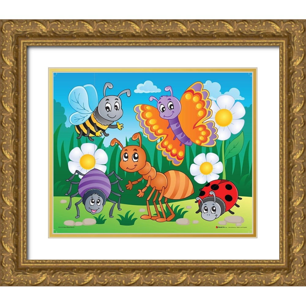 Viskova, Klara 31x26 Gold Ornate Wood Framed with Double Matting Museum ...