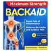 Backaid Maximum Strength Back Pain Reliever, 6-Hour Formula, Aspirin ...
