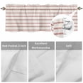 Curtain Valance for Windows, Minimalist Art Red Stripe on Beige Kitchen ...