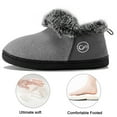 Ecetana Women's Fuzzy Memory Foam Closed Back Slippers Faux Fur Lined House Shoes - Walmart.com