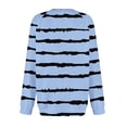Asgosdo Fall T-shirts for Women V Neck Long Sleeve Striped Color Block ...