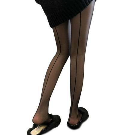 Women Sexy Vintage See Through Pantyhose With Front And Back Seam ...