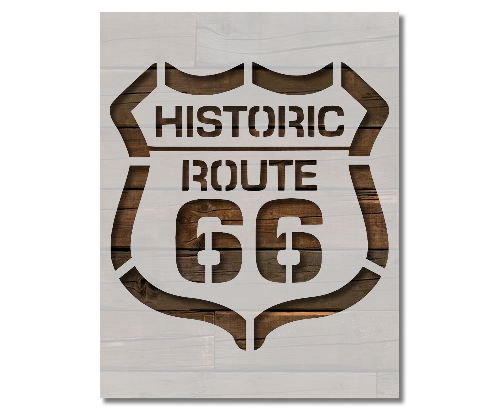 Historic U.S. Route 66 Street Sign Stencil Template Reusable 8.5 x 11 ...