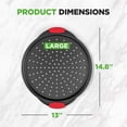 13-Inch Nonstick Pizza Tray - Round Carbon Steel Non-Stick Pizza Pan ...