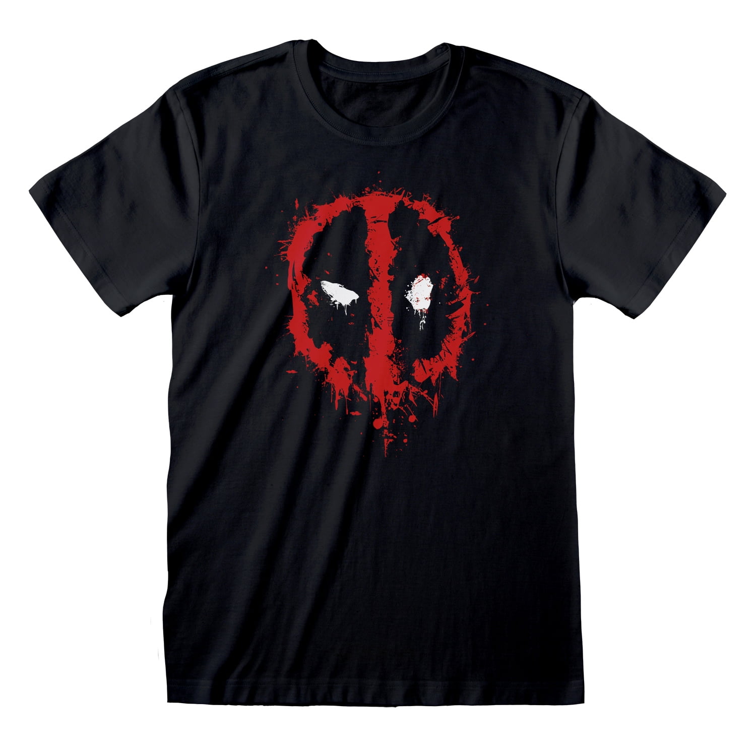 Marvel Deadpool Splat Face Logo Men's T-Shirt | Official Merchandise ...