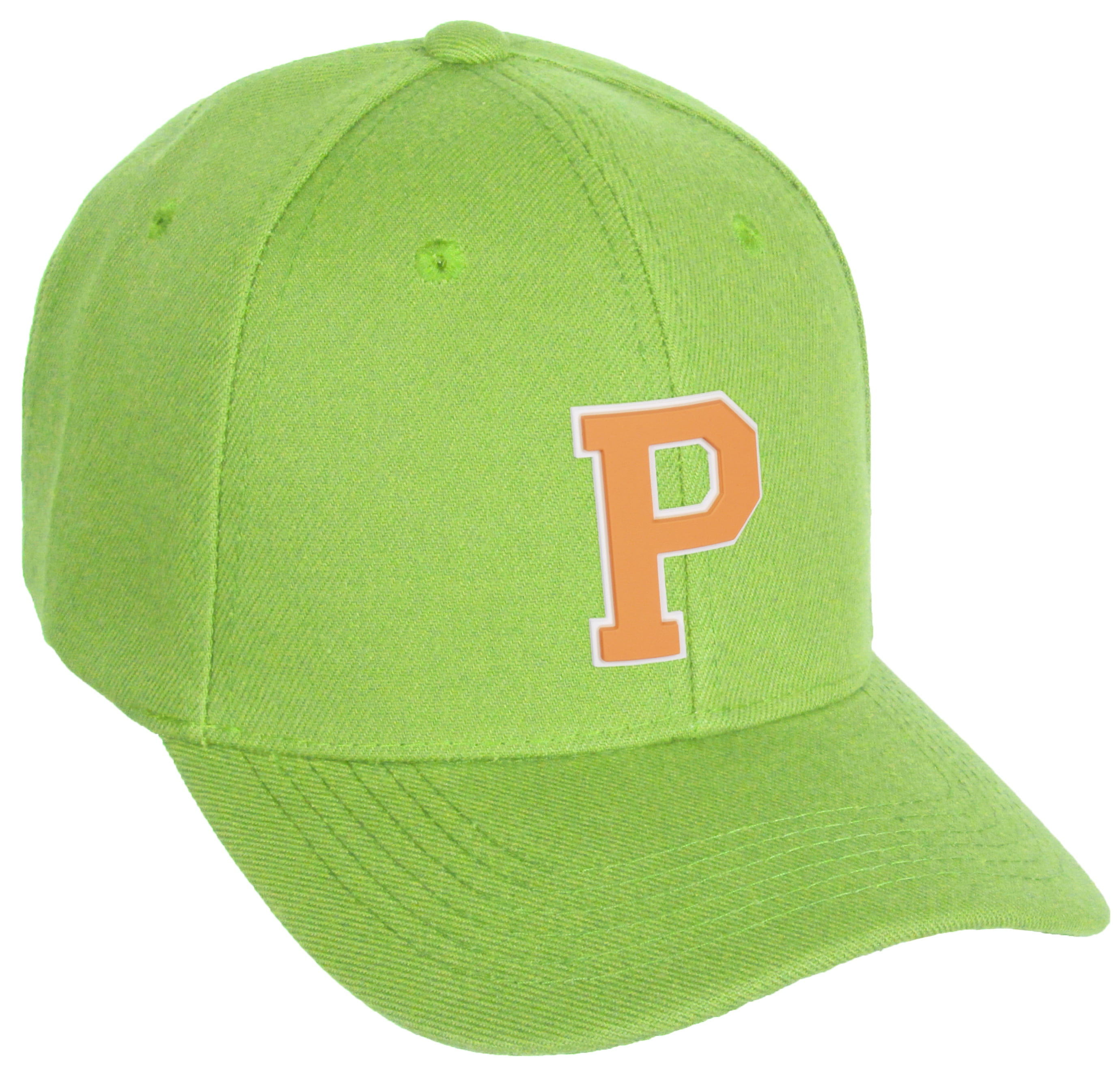 Daxton Classic Baseball Hat Custom A to Z Initial Team White Neon ...