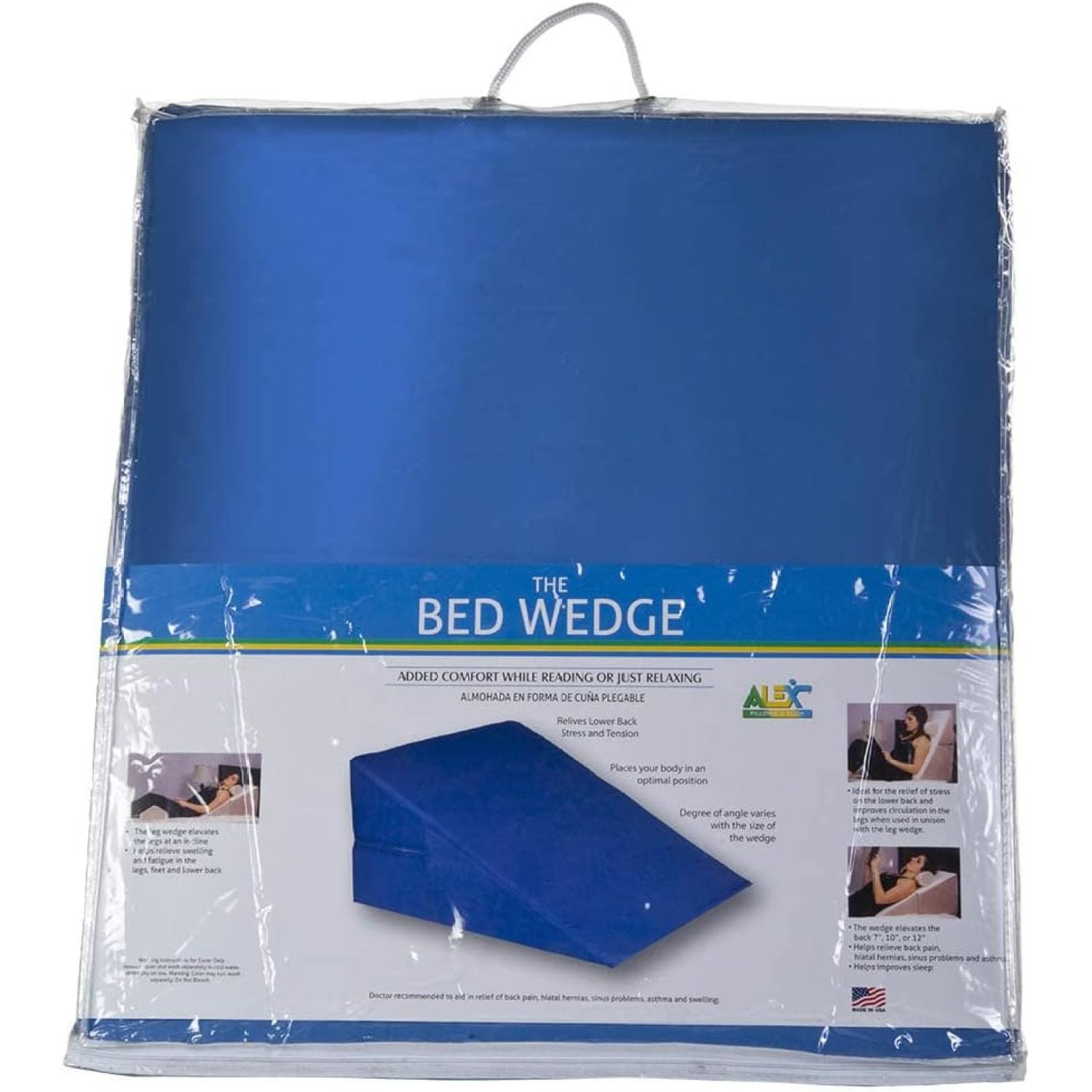 12" Back Wedge - Blue - Firm - Breathing, Circulation, Pressure Relief ...
