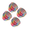 Himition 300Pcs Rainbow Cake Cup Cupcake Wrappers Paper Cups Heat ...