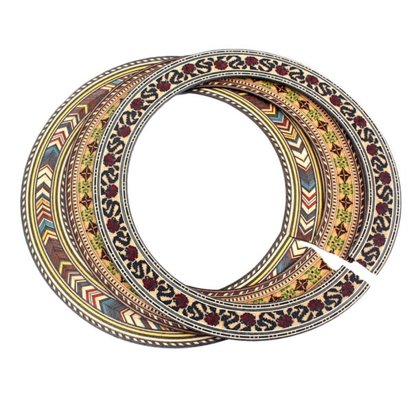3 Pieces Wood Acoustic Classical Guitar Soundhole Rosette Inlay Guitar ...