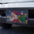 Christmas Holiday Santa Making His Rounds Novelty Metal Vanity Tag ...