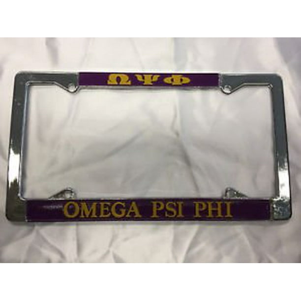 Omega Psi Phi Silver Metal License Plate - Walmart.com
