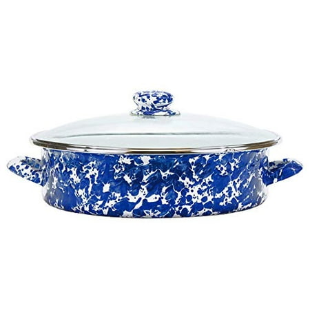 golden Rabbit Enamelware - cobalt Blue Swirl Pattern - 8 Quart Large ...