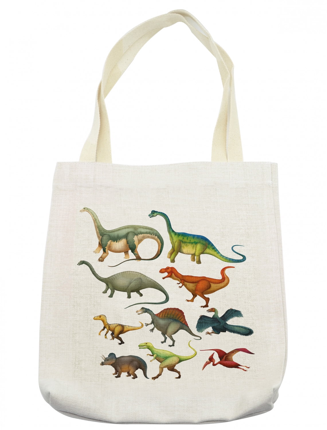 Dinosaur Tote Bag, Various Different Animals from Jurassic Period ...