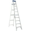 Louisville Heavy Duty 10ft Fiberglass Step Ladder, 14ft Reach, 300lbs ...