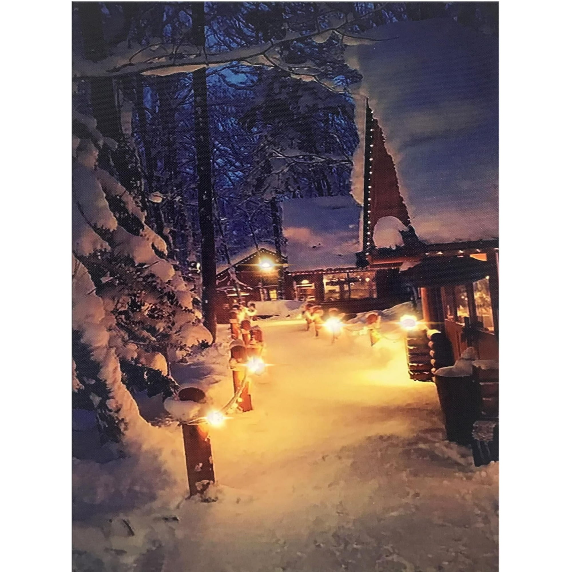 Click here for Banberry Designs Winter Lighted Wall Art - 12 X 16... prices