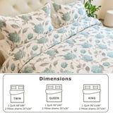Anray Home King Size Floral Quilt Set, Water Blue Hydrangea ...