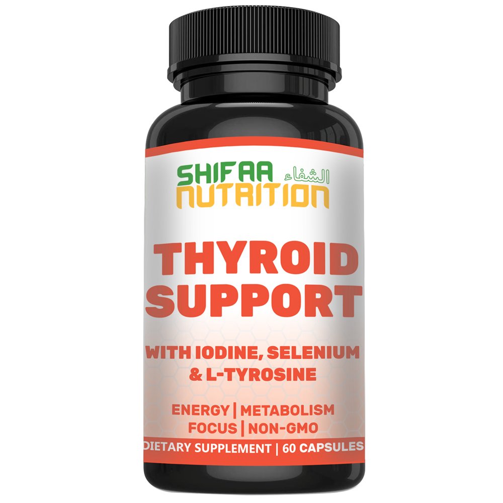 SHIFAA NUTRITION Thyroid Support & Adrenal Fatigue Relief Supplement ...