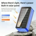 80000mAh Solar Power Bank, 30W Fast Charging, 5 Outputs 2 Inputs, LED ...