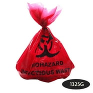 Mop Mob Biohazard Garbage Sacks, 24" Red Leakproof Trash Bags, 10 ...